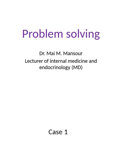 Problem Solving Cases Pdf