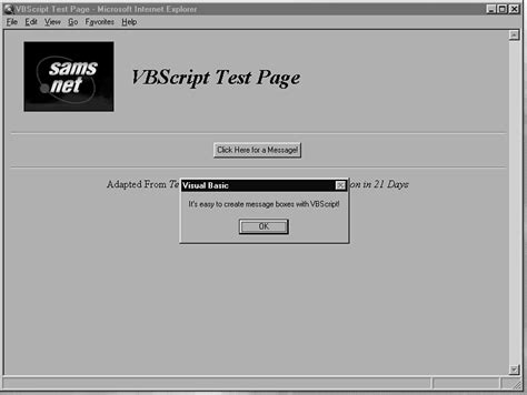 Chapter 21 Vbscript And The Internet