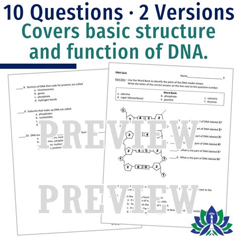 DNA Quiz Flying Colors Science