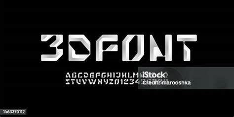 3d 추상 하이테크 테크노 알파벳 글꼴 미래의 공간 디자인 로고 또는 브랜드 이름 또는 게임 벡터 일러스트 레이 션 10eps 3차원 형태에 대한 스톡 벡터 아트 및 기타