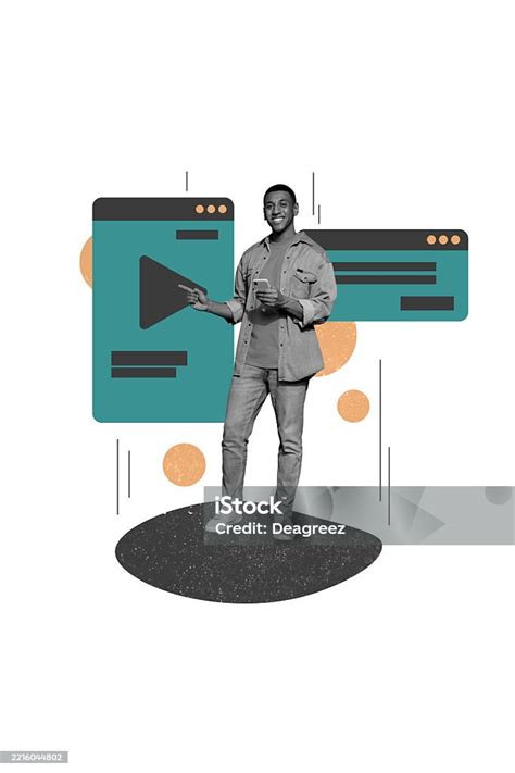 트렌드 아트웍 3d 스케치 이미지 사진 콜라주 인터넷 웹 페이지 인터페이스 프로젝트 매니저 작업 공간 비디오 젊은 여자 손가락 포인트 쇼 25 29세에 대한 스톡 사진 및