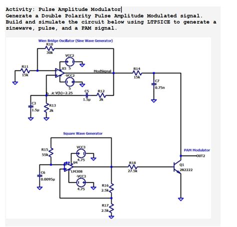 Solved Activity Pulse Amplitude Modulator Generate A Chegg Com
