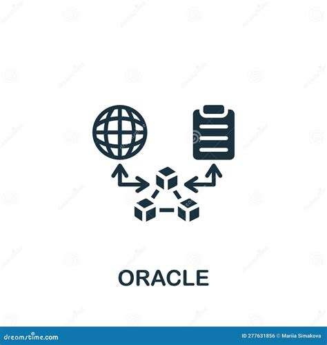 Oracle Icon Monochrome Simple Sign From Blockchain Collection Stock