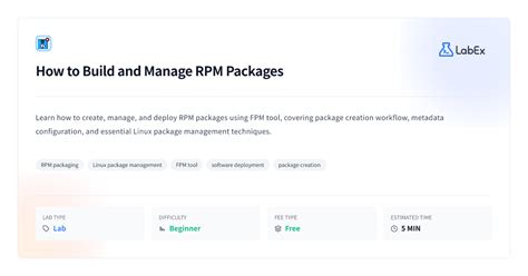 how to build and manage rpm packages labex