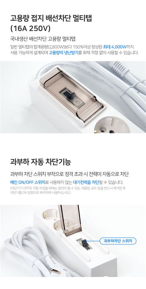 11 국산 멀티탭 모음전 고용량 과부하차단 개별스위치 2구 3구 4구 5구 6구 연장선 멀티콘센트