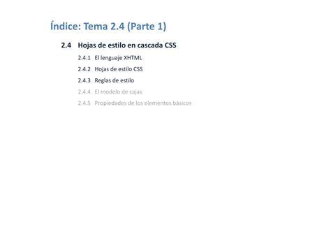 Pdf De Programación Tema 24 Hojas De Estilo En Cascada Css