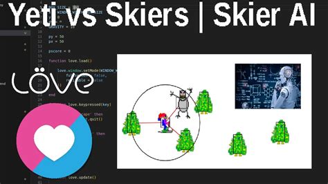 Skiers Vs Yeti New Game Play Skier Ai Implementation Learning LÖve 8 Youtube