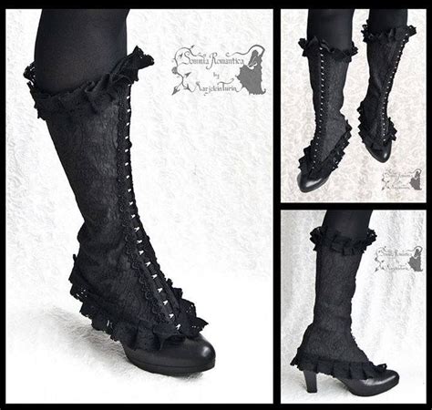 Victorian Spats Costume Boot Spats Diy Dark Romantic Lace Knee Boots Fashion Stuff