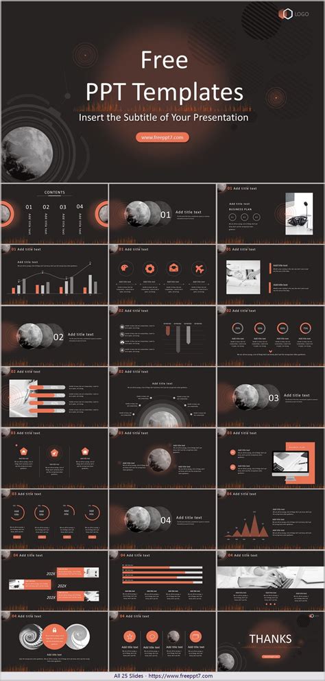 Impressive Black And Orange Powerpoint Templates