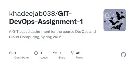 Git Devops Assignment 1steps For Assignmentmd At Main · Khadeejab038