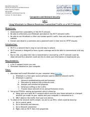 Using Wireshark To Observe Wi Fi Network Traffic A Step By Step Course Hero