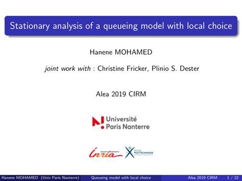 [ppt] stationary analysis of a queueing model with local choice