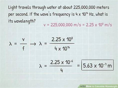 How To Calculate Wavelength Steps With Pictures Scientific Notation Electromagnetic