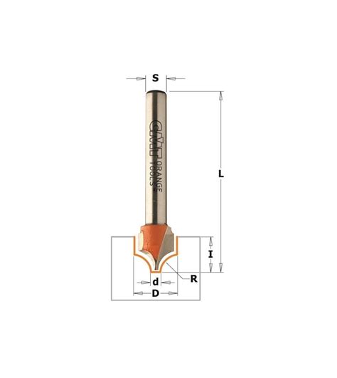 Ovolo Router Bit Radius 5 Mm Shank 8 Mm Probois Machinoutils