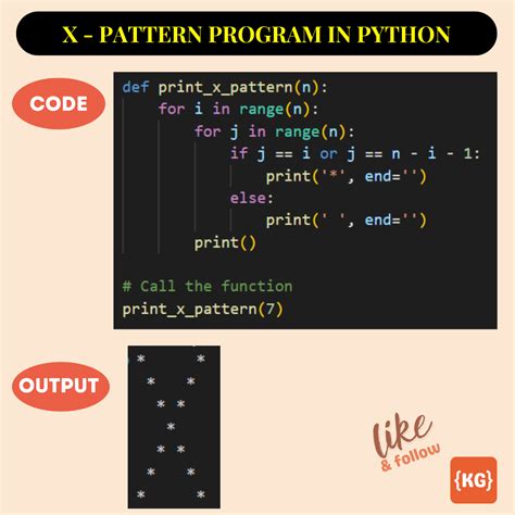 🎯how To Print X Pattern In Python 👀 Beginners Save It🔖💻 Python Programming Coding