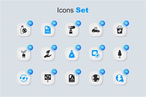 지구 지구본 손에 잎 바이오 연료 용기 전기 절약 플러그 잎 지구 온난화에 녹는 나무 플라스틱 병 및 쓰레기 봉투 아이콘을 재활용합니다 벡터 가루로 빻은에 대한 스톡 벡터