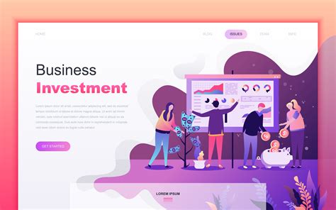 Modern Flat Cartoon Design Concept Of Business Investment For Website And Mobile App Development