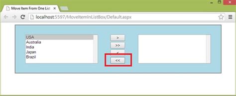 Move Items From One List Box To Another List Box Using Jquery