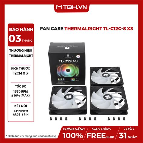 FAN CASE Thermalright TL C12C S X3 12CM ARGB Fan Case Kit Máy Tính Biên Hòa