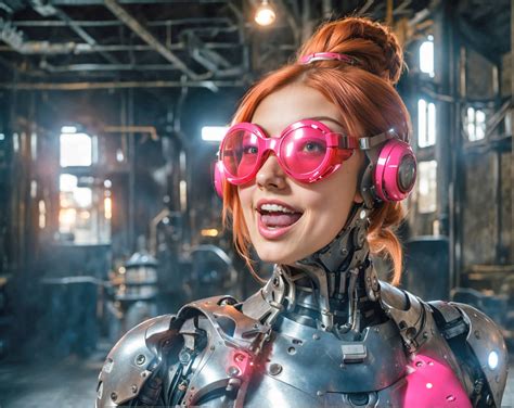 Happy Cyborg Girl By Gordangontaro On Deviantart
