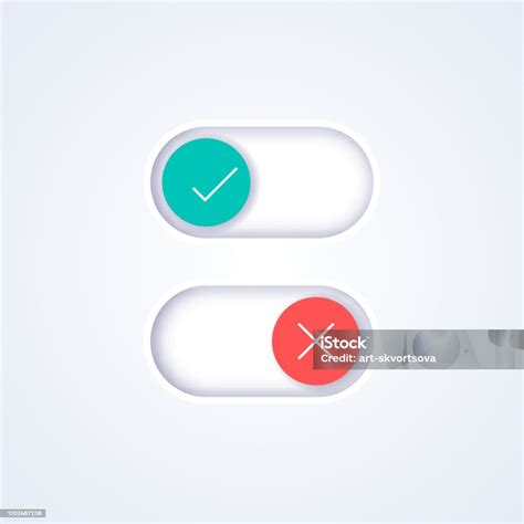 켜기 및 끄기 슬라이더 버튼입니다 인터페이스 버튼을 전환합니다 벡터 3d 그림입니다 플랫 아이콘 켜기 및 끄기 전환 스위치 버튼 스위치 토글 버튼 슬라이더 를 On 및
