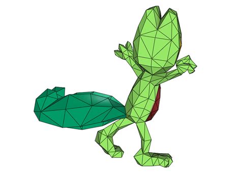 Pokemon Treecko Kit Shop Đồ Chơi Mô Hình Giấy Papercraft Toy