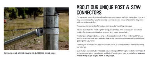 Twist Tight Post Stay Connector Galvanized 80nb X 40nb Wa Farm Shop