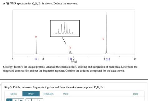 Solved A1h Nmr Spectrum For C4h9br Is Shown Deduce The