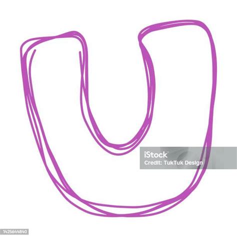 알파벳 U 문자 손으로 그린 윤곽선 획 그리기 일러스트 요소 예술 교육을위한 교육에 대한 스톡 벡터 아트 및 기타 이미지 교육 그래피티 낙서 드로잉 Istock
