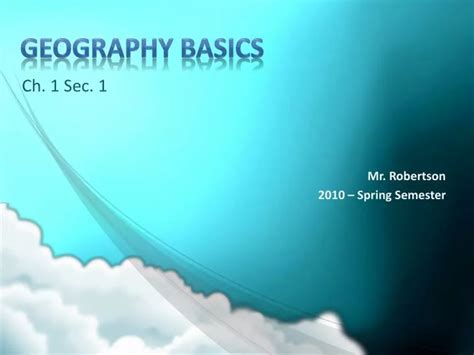 PPT Geography Basics PowerPoint Presentation Free Download ID