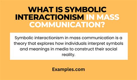 Symbolic Interactionism In Mass Communication Examples