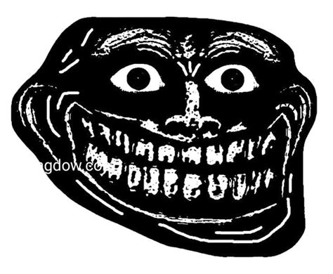 Troll Face Featuring A Large Cheerful Smile Depicted In A Png Format