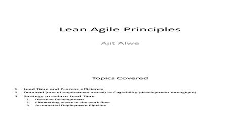 Download Pdf Agile Lean Principles