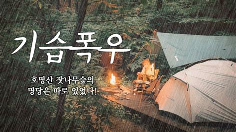 우중캠핑 폭우 내리던 날 도 안전한 초보 백패킹성지 호잣캠 명당사이트여름 백패킹 필수템 경량 실타프개시 직화삼겹살과 막걸리 그리고 라면 Feat꿈꾸는루피님