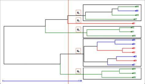 Hierarchical Clustering Based On Genetic Distance Of Fruits