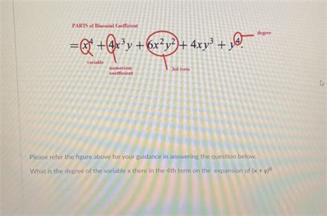 PARTS Of Binounial Coefficient Please Refer StudyX
