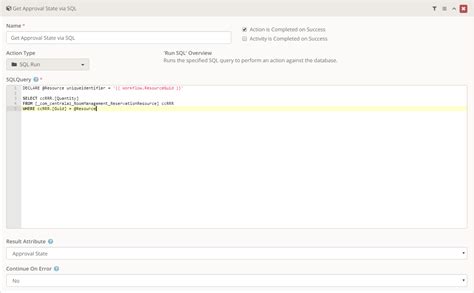 run sql action in workflow not returning value rock community