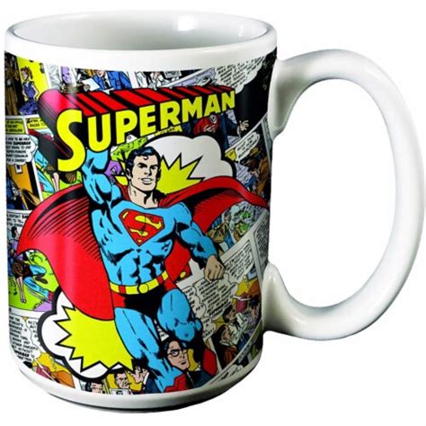 Superman 846346 12 Oz Dc Comics Classic Comic Panels Ceramic Mug Multi