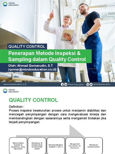 Materi Qaqc 2021 08 15 Sampling Dan Inspeksi Pdf