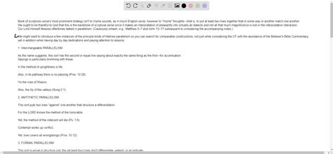 Solved Parallelism Is One Of The Key Identifying Factors For Hebrew Poetry Select Three Verses