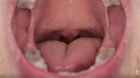 Guy Slender Feet Mouth And More Close Up Mouth Teeth Tongue Uvula Spit