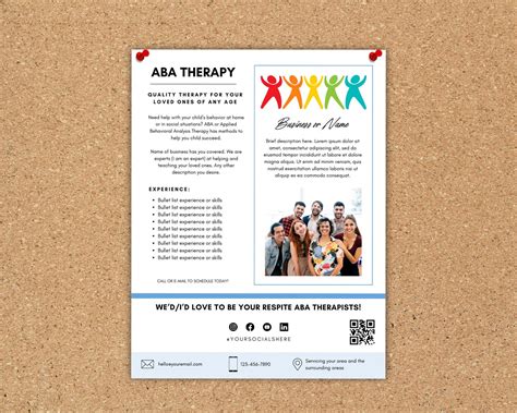 Customizable Aba Therapy Flyer Templates For Professionals Aba Therapy Tear Off Flyer