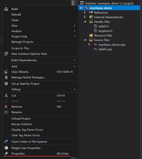 How To Use SDK With Visual Studio MYNT EYE S SDK Documentation