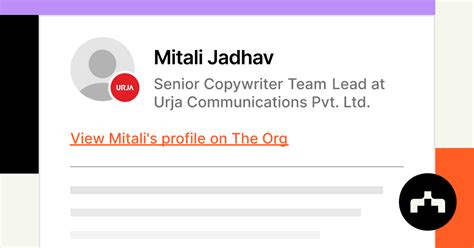 Mitali Jadhav Senior Copywriter Team Lead At Urja Communications Pvt