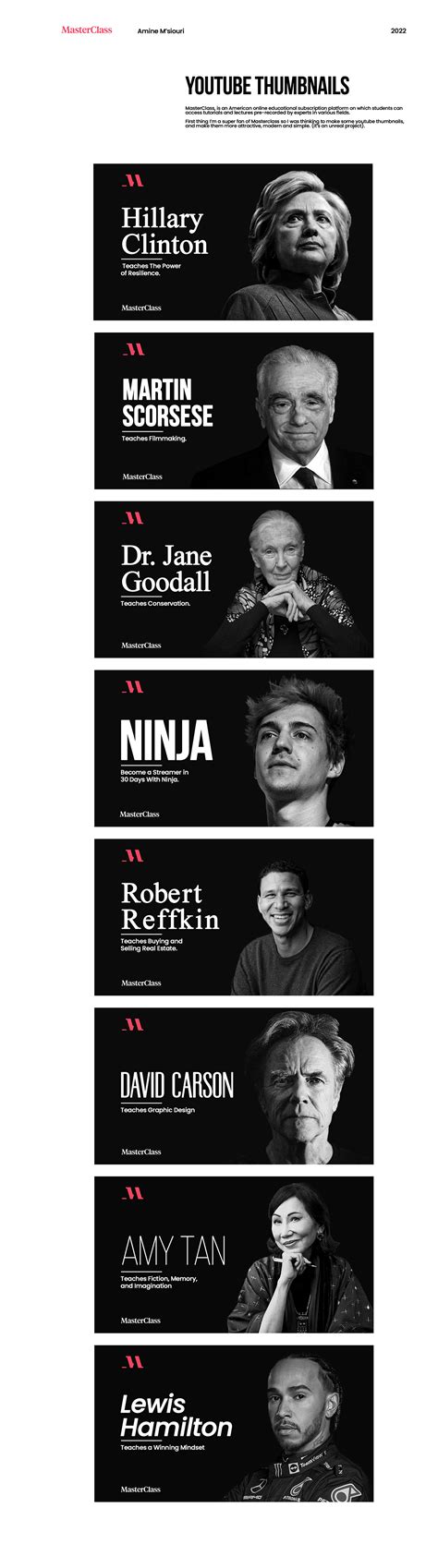 Masterclass Youtube Thumbnails On Behance