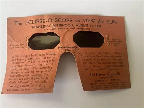 Vintage Eclipse Viewing Glasses Moss And Fog
