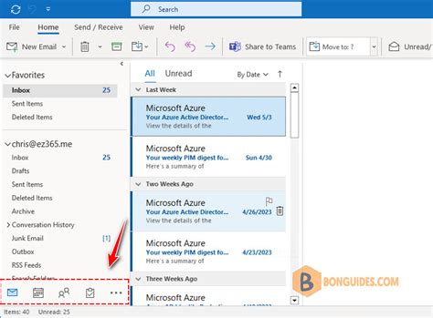 How To Move Outlook Navigation Toolbar From The Left Side To Bottom