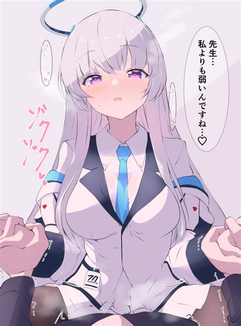 Rule 34 Blue Archive Blush Breasts Commentary Female Halo Heart Heart