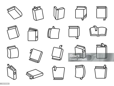 읽을 책 색칠 공부 페이지 교육과 지식 손으로 그린 스타일입니다 벡터 그리기 디자인 요소 모음 0명에 대한 스톡 벡터 아트 및