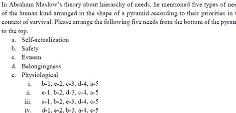 In Abraham Maslows Theory About Hierarchy Of StudyX
